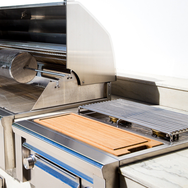 Lynx Professional Built-In Natural Gas Double Side Burner with Prep Center - LSB2PC-1-NG - Smoky ...